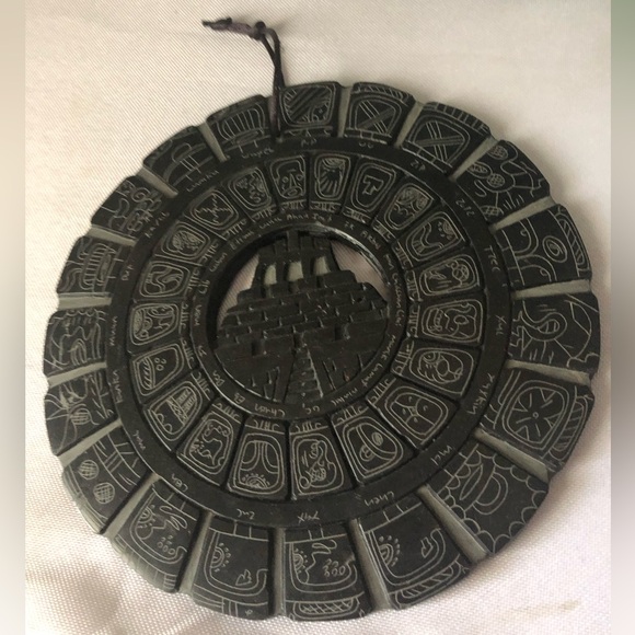 Edwin Cumal | Art | Signed Maya Calendar On Carved Slate By Edwin Cumal ...